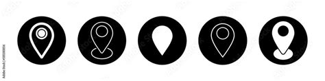 Pin Location Icon Set Map Pin Marker Map Marker Pointer Icon Collection GPS Symbol Vector