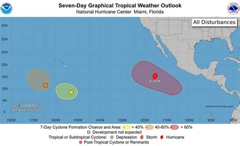 Tropical Storm Elida Is Expected To Become The Pacifics First