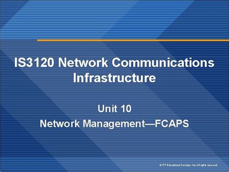 Is 3120 Network Communications Infrastructure Unit 10 Network