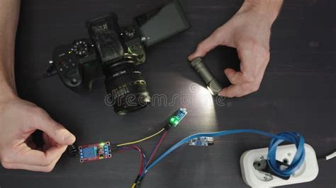 Photocell Photoresistor Sensor Triggering Shutter Release And Electronic Relay On Mirrorless