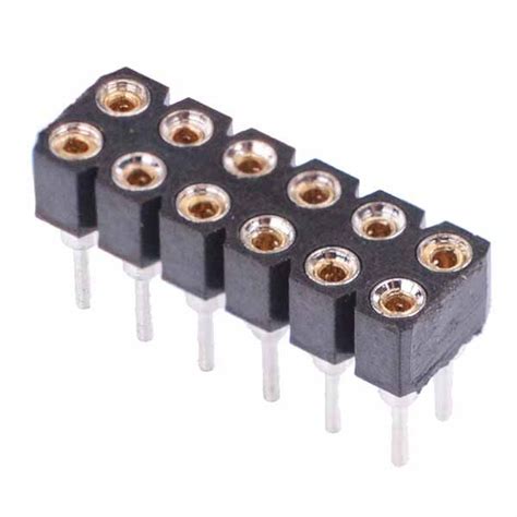12 Pin Double Row Turned Pin Socket Connector 2 54mm — Switch Electronics Your One Stop