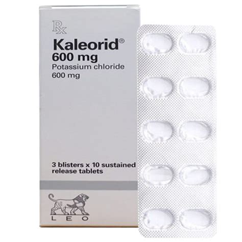 Kaleorid Tab 600mg điều Trị Giảm Kali Máu