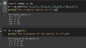 Numpy T Obtain The Transpose Of A Matrix Askpython