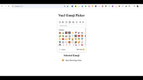 Build A Vuejs 3 Emoji Picker With Live Preview Component In Browser Using Vue3 Emoji Picker In