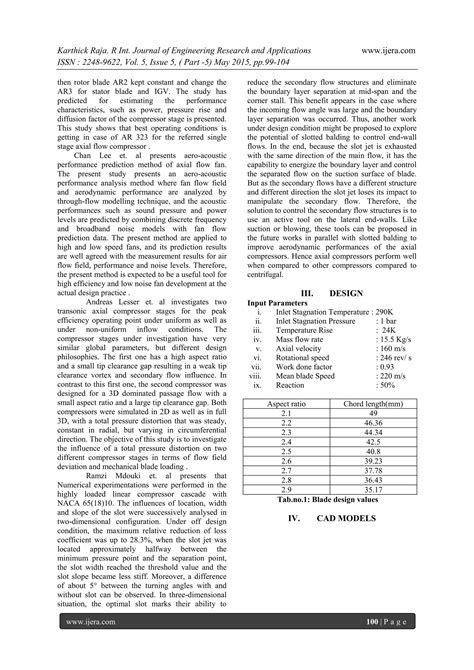 Numerical Investigation Of Single Stage Of An Axial Flow Compressor For