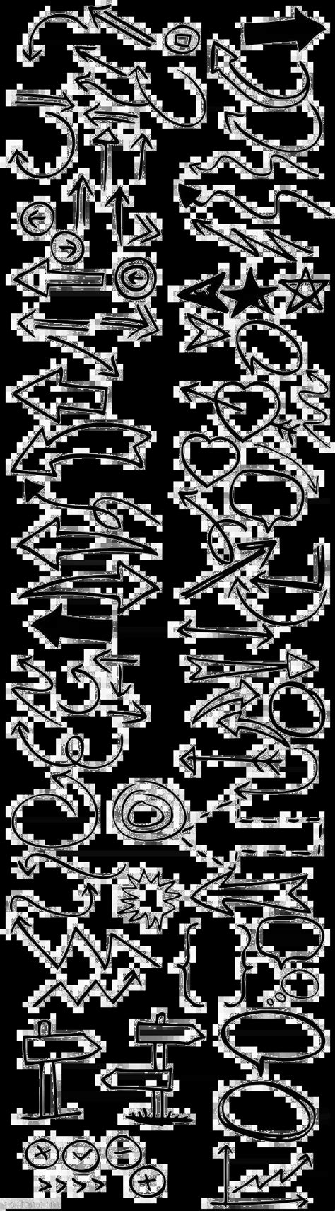 手绘箭头 花瓣网