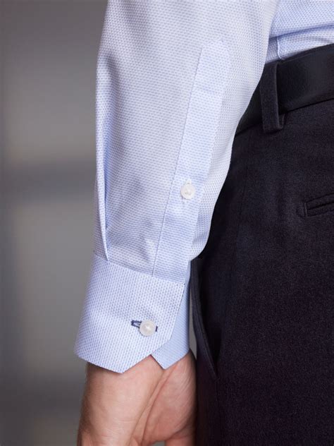 Buy Light Blue Slim Fit Signature Premium 100 Cotton Textured Long