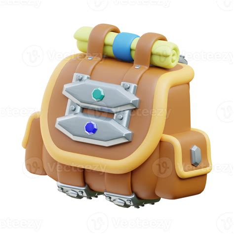 3d Fantasy Explorer Backpack Game Asset 51815552 Png