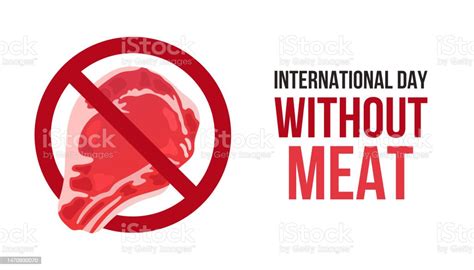 고기없는 국제 날 3월 20일 휴일 개념입니다 배경 배너 카드 텍스트가 있는 포스터에 대한 템플릿 3월에 대한 스톡 벡터 아트 및 기타 이미지 Istock