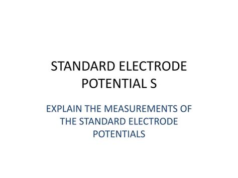 Standard Potential Pptx