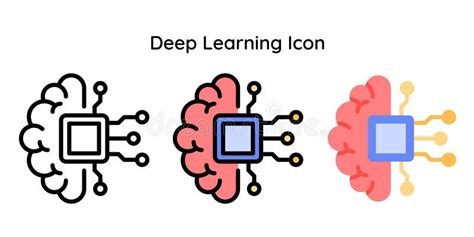 Deep Learning Icon Related To Interne Of Things Stock Illustration Illustration Of Digital