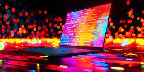Binary Code Computer Display Premium Ai Generated Image