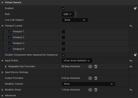 Configuring A Virtual Camera Component In Unreal Engine Unreal Engine Documentation Epic