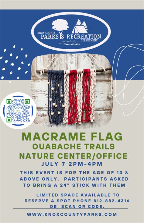 Make A Macrame Flag Vincennesknox County Vtb