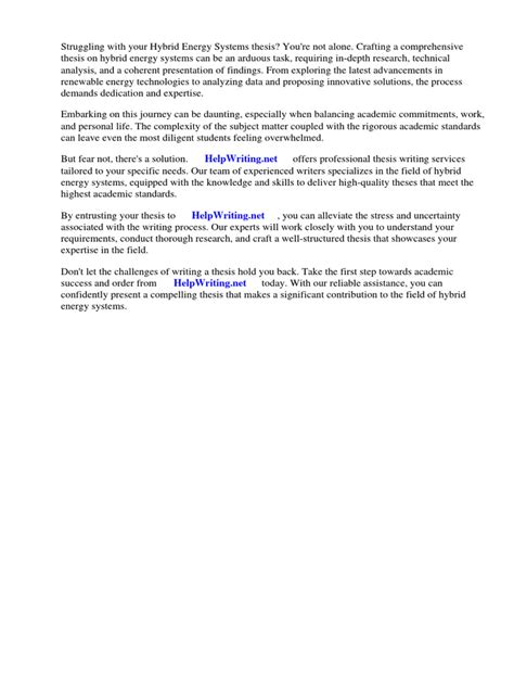 Hybrid Energy Systems Thesis Pdf Wind Power Photovoltaics