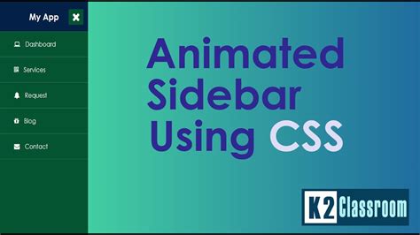 Animated Sidebar Menu Using Css Animated Side Navigation Bar How To