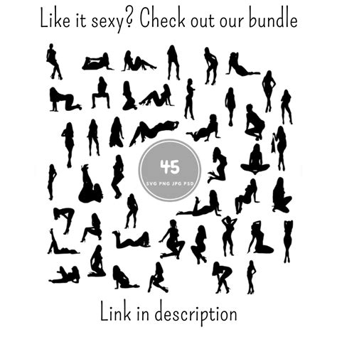 Sexy Font Alphabet With Sexy Silhouettes Sexy Letters As Png Etsy