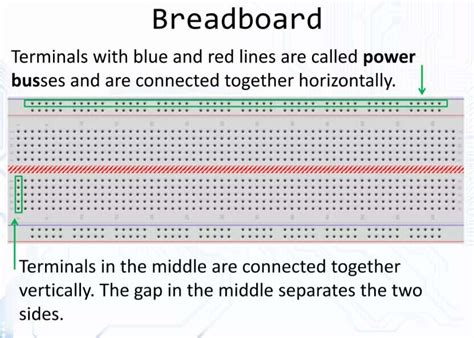Mb102 Breadboard 830 Point Connected Power Rails