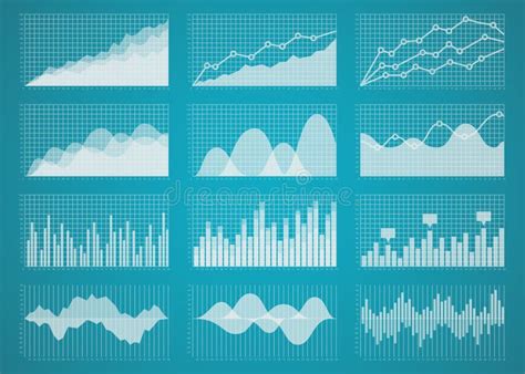 Graphs And Charts Vector Set Stock Vector Illustration Of Design Order 65407569