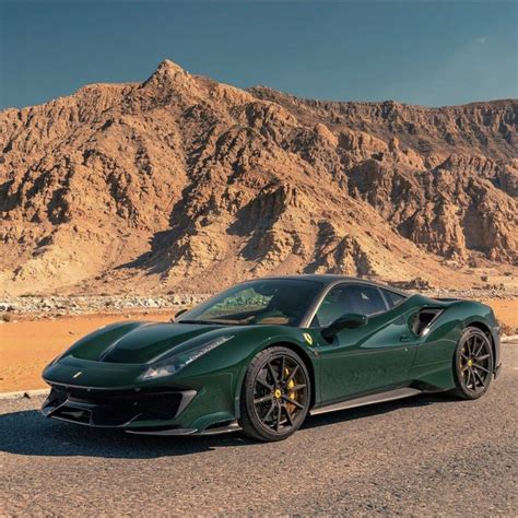 Ferrari 488 Pista Painted In Verde British Photo Taken By Aldrica On