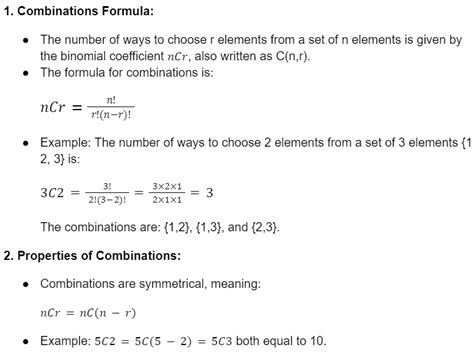 Permutation And Combination Definition Questions And Formula