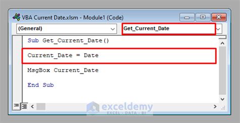 How To Get The Current Date In Vba 3 Methods Exceldemy