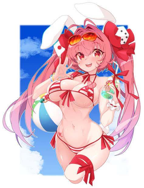 Rikumaru Usada Hikaru Di Gi Charat Highres 1girl D Animal Ears