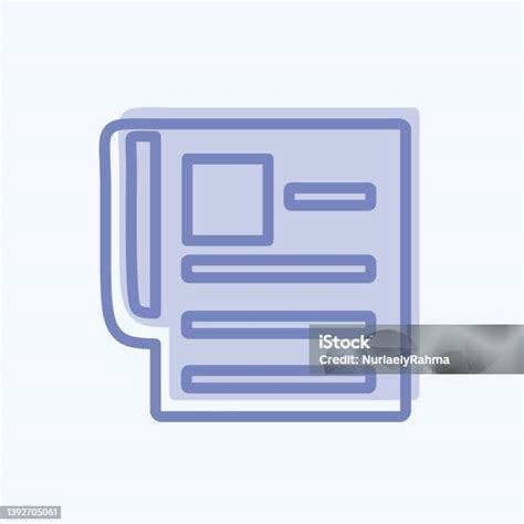 아이콘 뉴스 논문 교육 기호에 적합합니다 두 가지 톤 스타일 편집 가능한 간단한 디자인 디자인 템플릿 벡터 간단한 기호 그림 가상현실에 대한 스톡 벡터 아트 및 기타 이미지