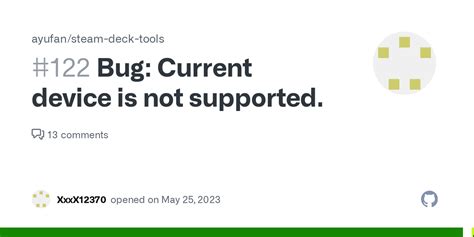Bug Current Device Is Not Supported · Issue 122 · Ayufansteam Deck