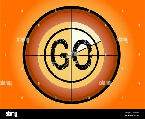 Orange And Red Circle Countdown Go Vector Format Stock Vector Image