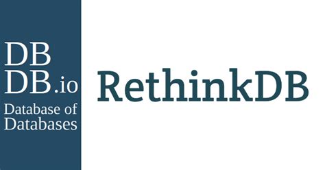 rethinkdb database of databases
