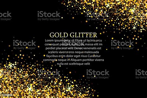 떨어지는 반짝이 색종이 황금 먼지와 축제 배경 반짝이는 반짝이는 테두리 결혼식 초대장 파티 포스터 크리스마스 새해 및 생일 카드에 적합합니다 색종이 조각에 대한 스톡 벡터
