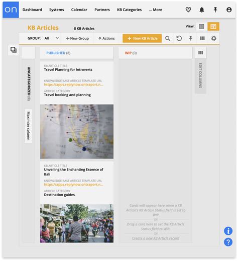 Using The Knowledge Base App
