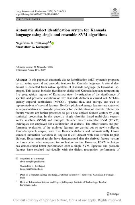 automatic dialect identification system for kannada language using