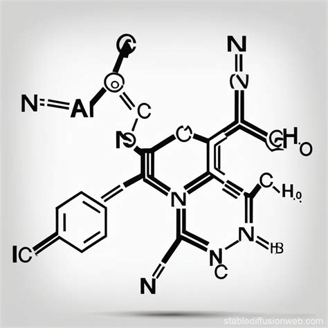 Acetylcholine Chemical Structure Illustration Stable Diffusion Online