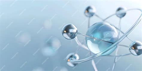 Digital Art Of Stylized Atomic Structure With Nucleus And Orbiting Electrons Concept Atomic