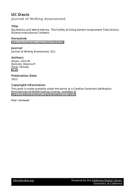 pdf big rubrics and weird genres the futility of using generic