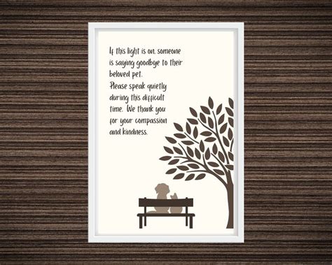 Pet Euthanasia Sign Printable Veterinary Clinic Euthanasia Notice Sign