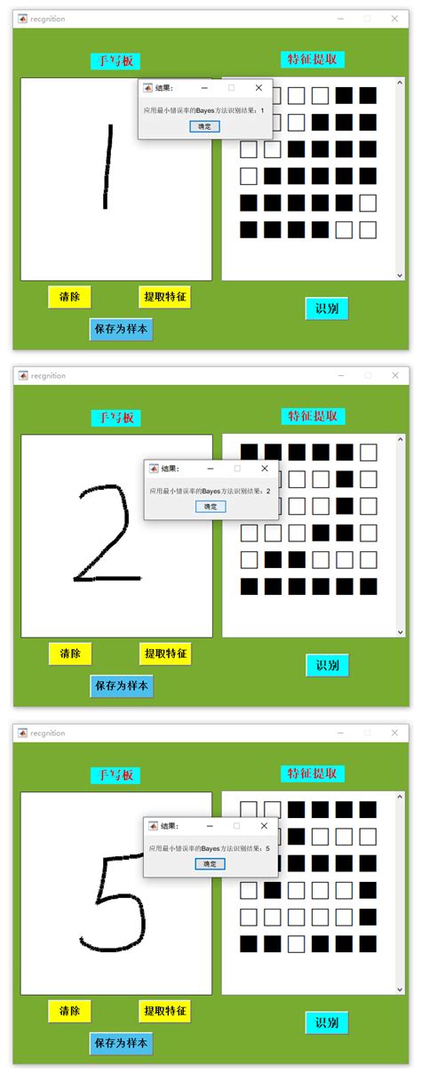 【b361】基于matlab最小错误率的贝叶斯决策实现手写数字识别 字符识别 索炜达电子