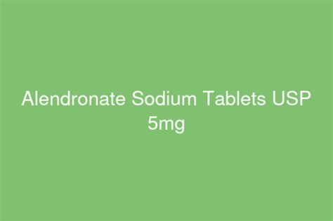 Alendronate Tablet 5mg Supplier In India And Gmp Manufacturers