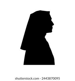 Silhoette Nun Vector Illustration Stock Vector Royalty Free