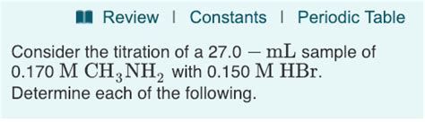 Solved The PH After Adding ML Of Acid Beyond The Chegg Com