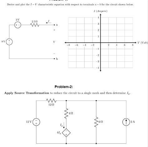 Derive And Plot The I V Characteristic Equation With Chegg Com
