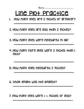 Line Plot Practice By Educated Elliott TPT