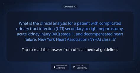 What Is The Clinical Analysis For A Patient With Complicated Urinary Tract Infection Uti
