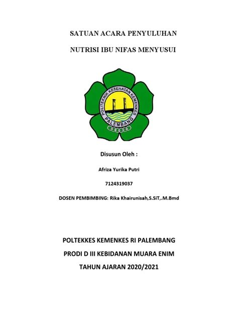 Sap Nutrisi Ibu Nifas Menyusui Pdf