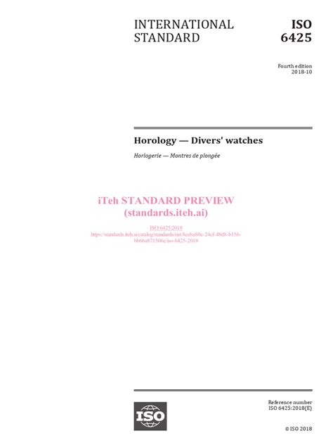 Iso 6425 2018 Pdf Scuba Diving International Organization For