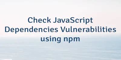 Get Dependency Tree of JavaScript Packages using npm | Lindevs