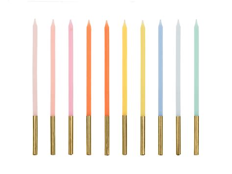 🎉10 Birthday Candles Plain 14 Cm Mix🎉 🎉 Partituki