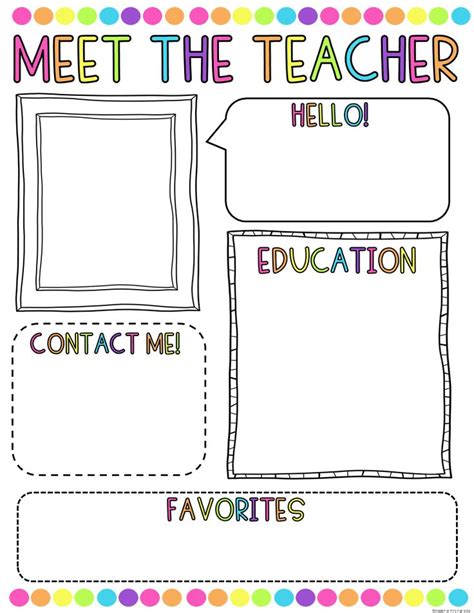 Free Meet The Teacher Templates Free Printable Templates